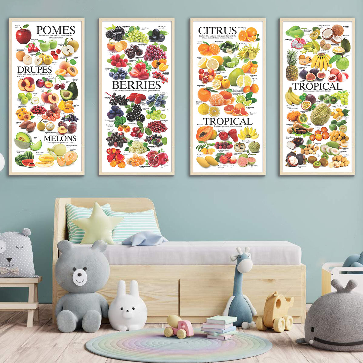 4-page Posters: World Garden of Fruits – Nerdy Owl