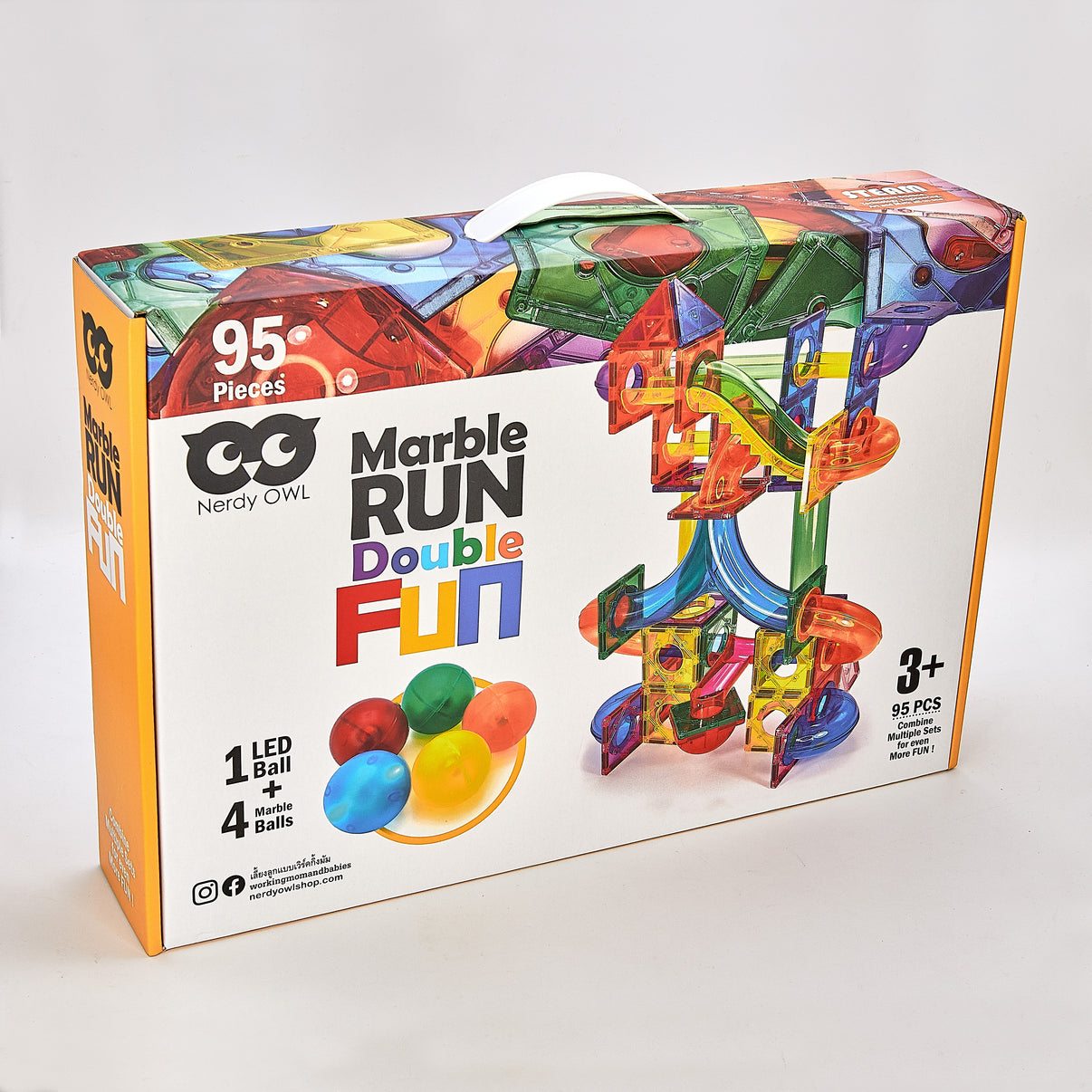 Marble Run Double Fun 95 pieces – Nerdy Owl
