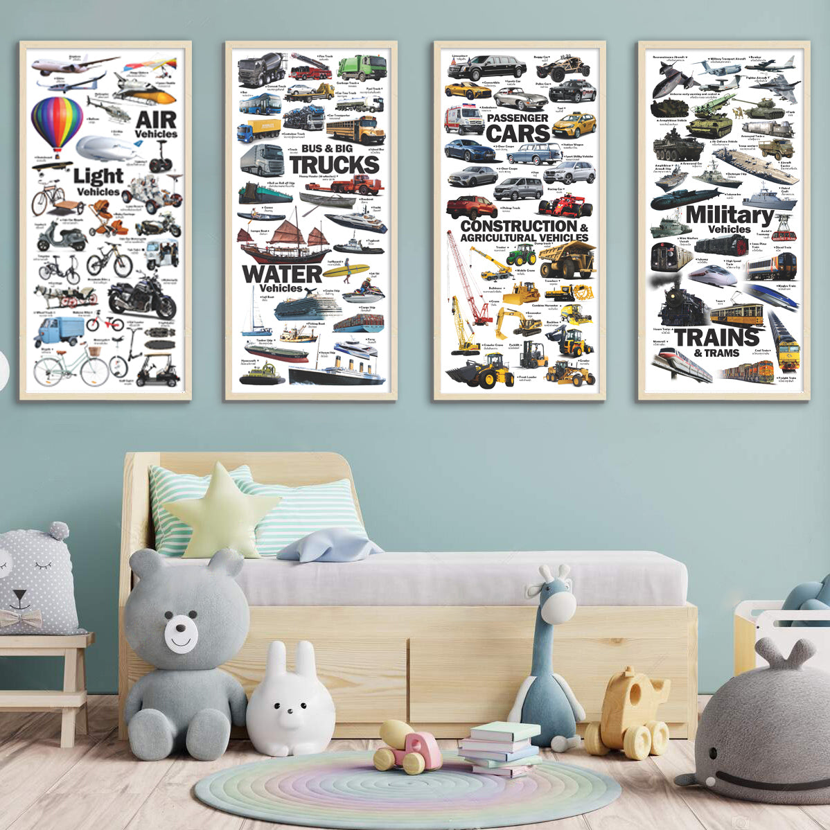 4-page Posters: Vehicles of the World – Nerdy Owl